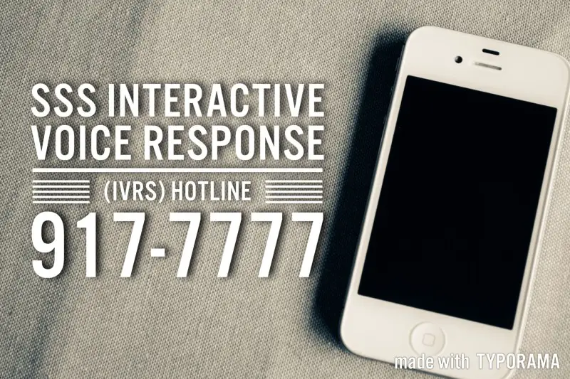 SSS Interactive Voice Response System Hotline - SSS Inquiries