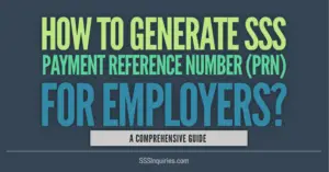 How to generate SSS Payment Reference Number (PRN) for Employers? - SSS ...