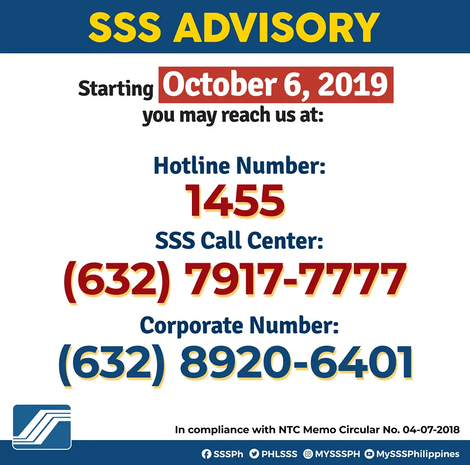 SSS Hotline Customer Service Text SSS And Other Channels SSS Inquiries