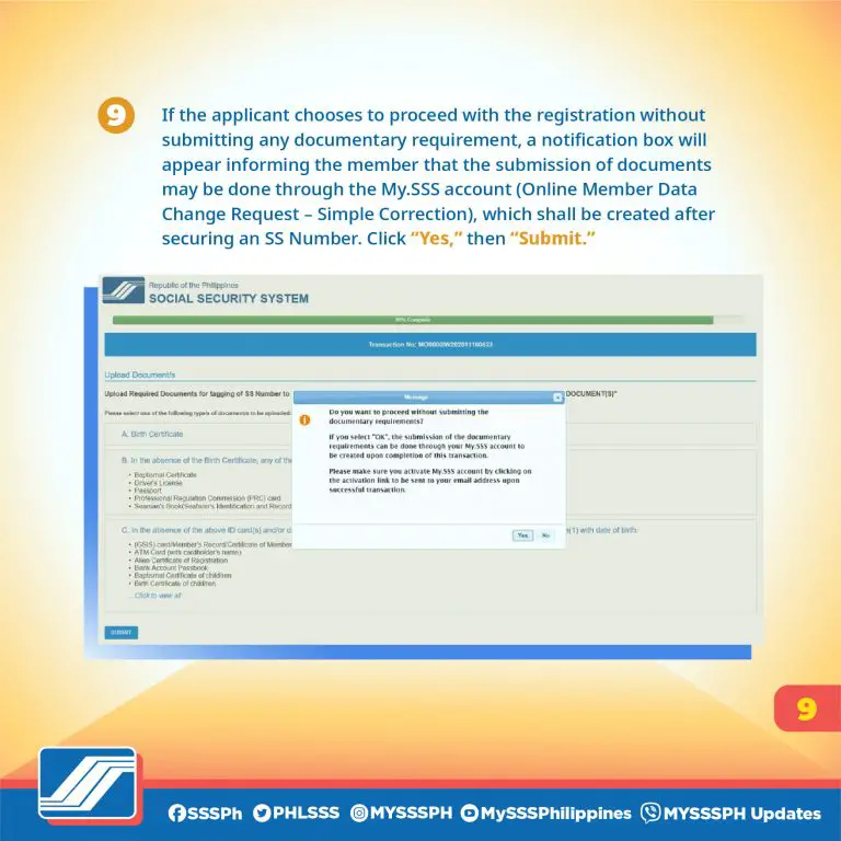 How to Apply for SSS Number and Submit Documentary Requirements Online ...