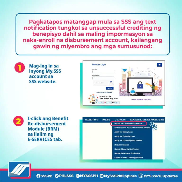 How to correct or replace Disbursement Account in My.SSS and request ...