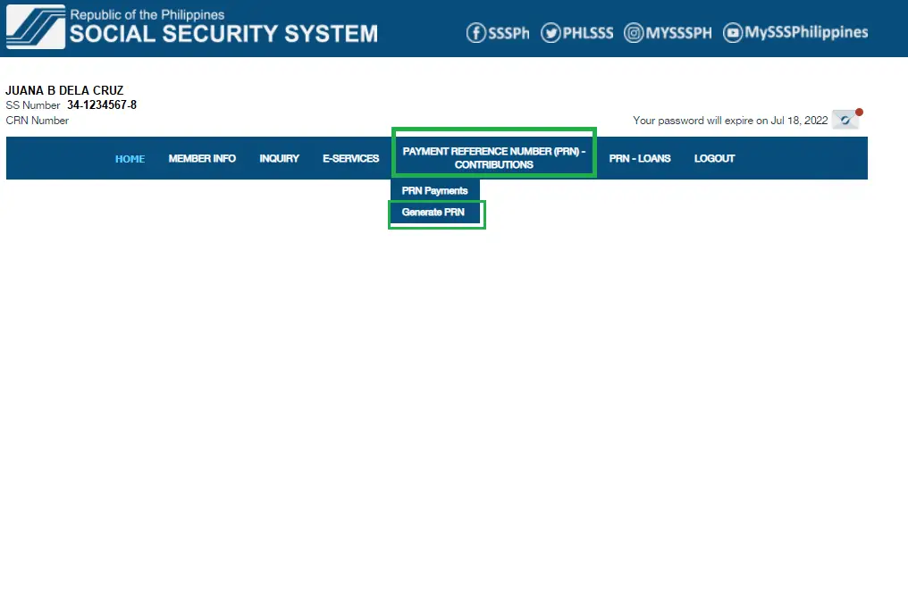 How to Get your SSS Payment Reference Number (PRN) for Contributions ...