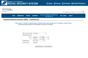 How to Get your SSS Payment Reference Number (PRN) for Contributions thru the SSS Website? - SSS ...