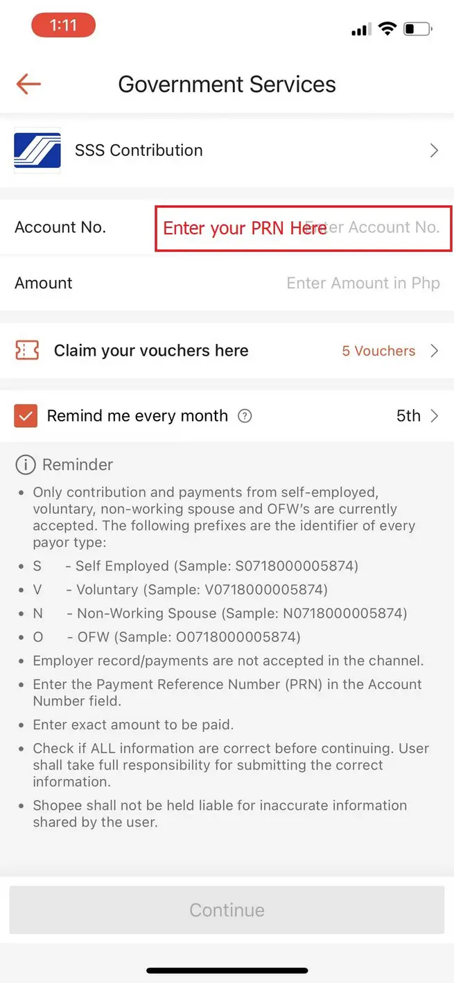 How to Pay your SSS Contributions Payment Reference Number (PRN) using ShopeePay? - SSS Inquiries