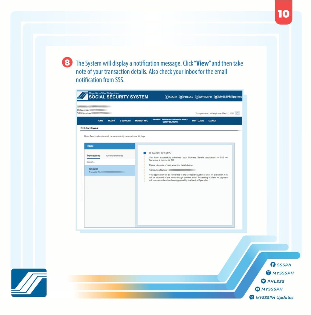 How to Submit Online Sickness Benefit Application thru My.SSS Account ...