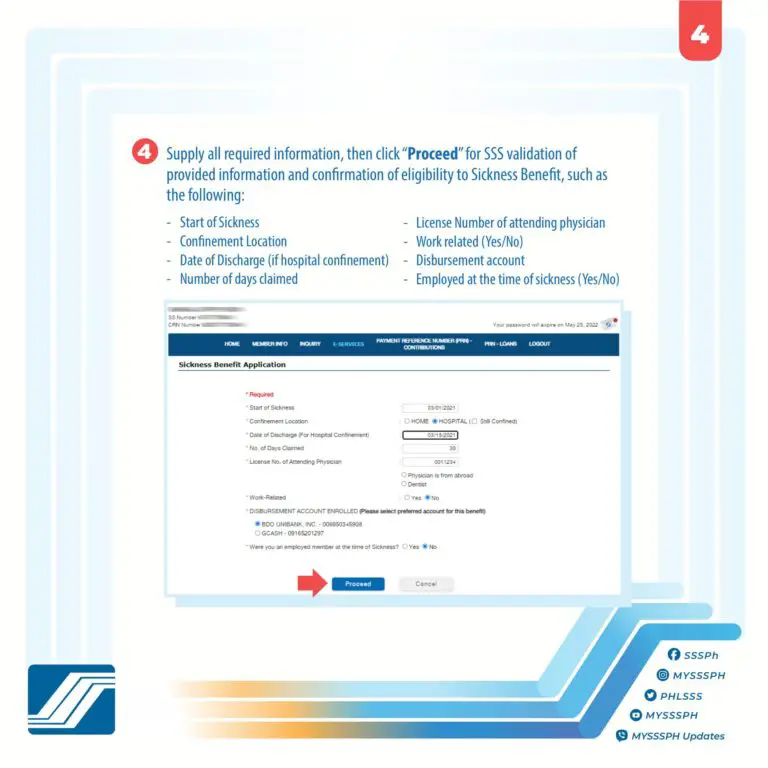 How to Submit Online Sickness Benefit Application thru My.SSS Account ...