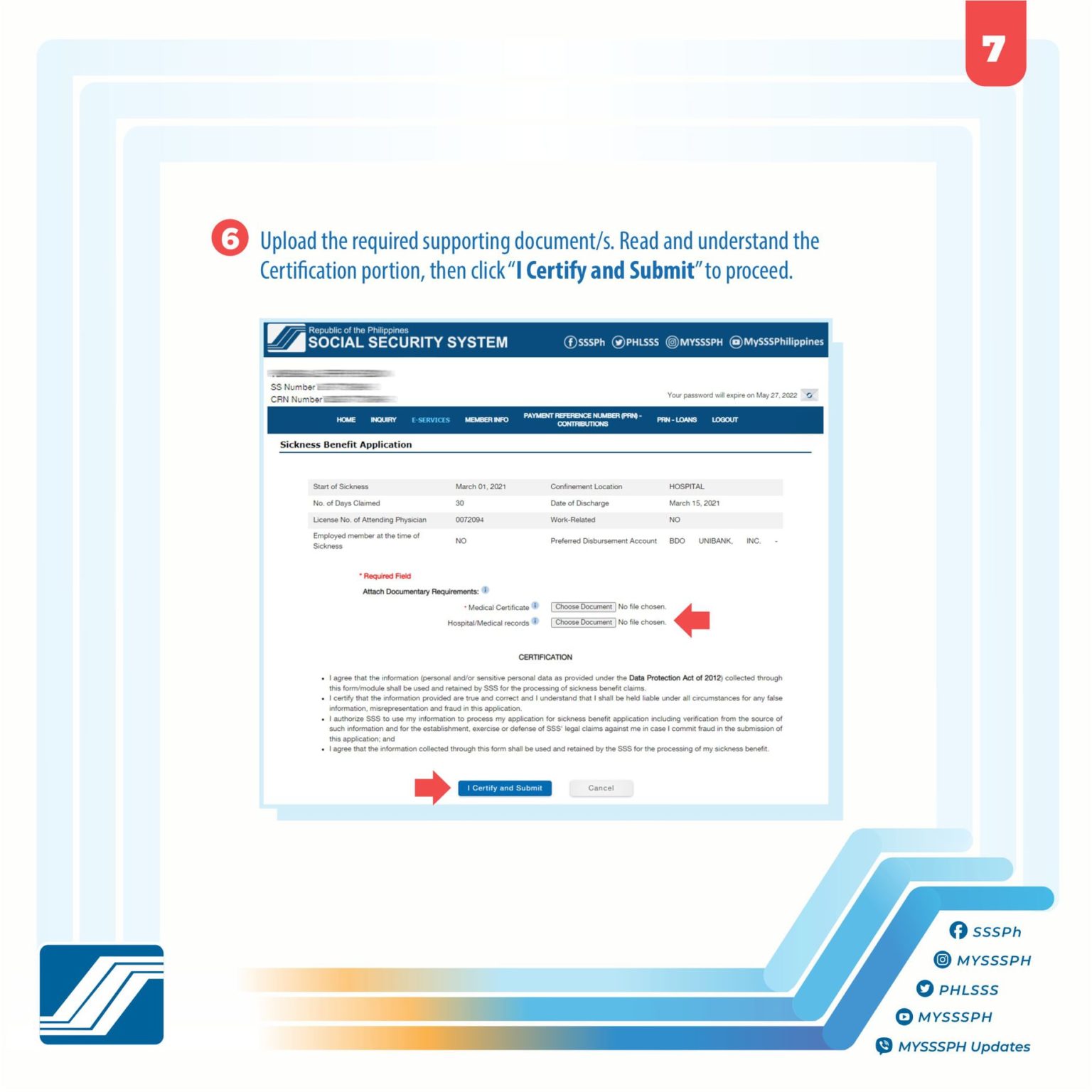 How to Submit Online Sickness Benefit Application thru My.SSS Account ...