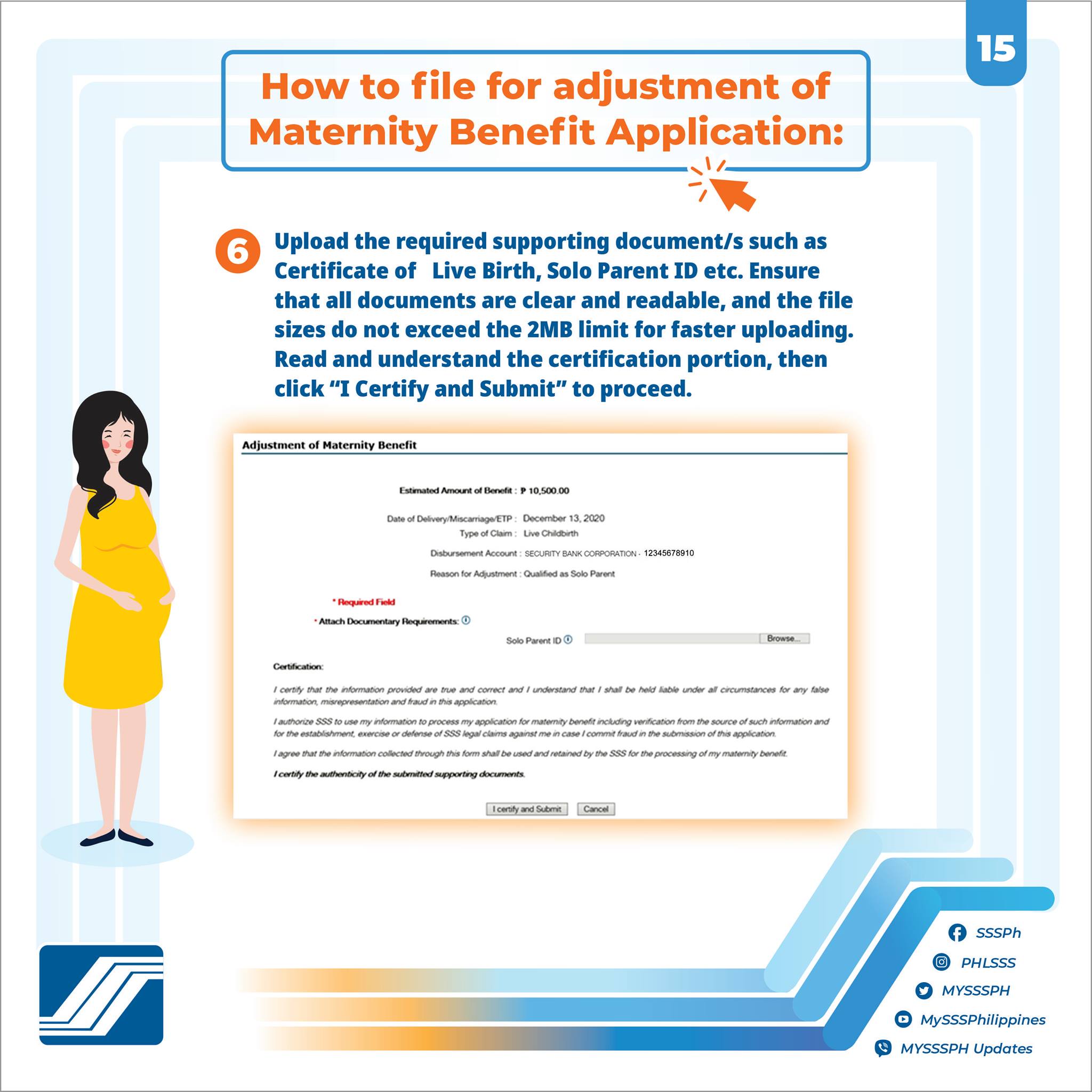 How to File for SSS Maternity Benefit (MAT2) in SSS Website for female ...