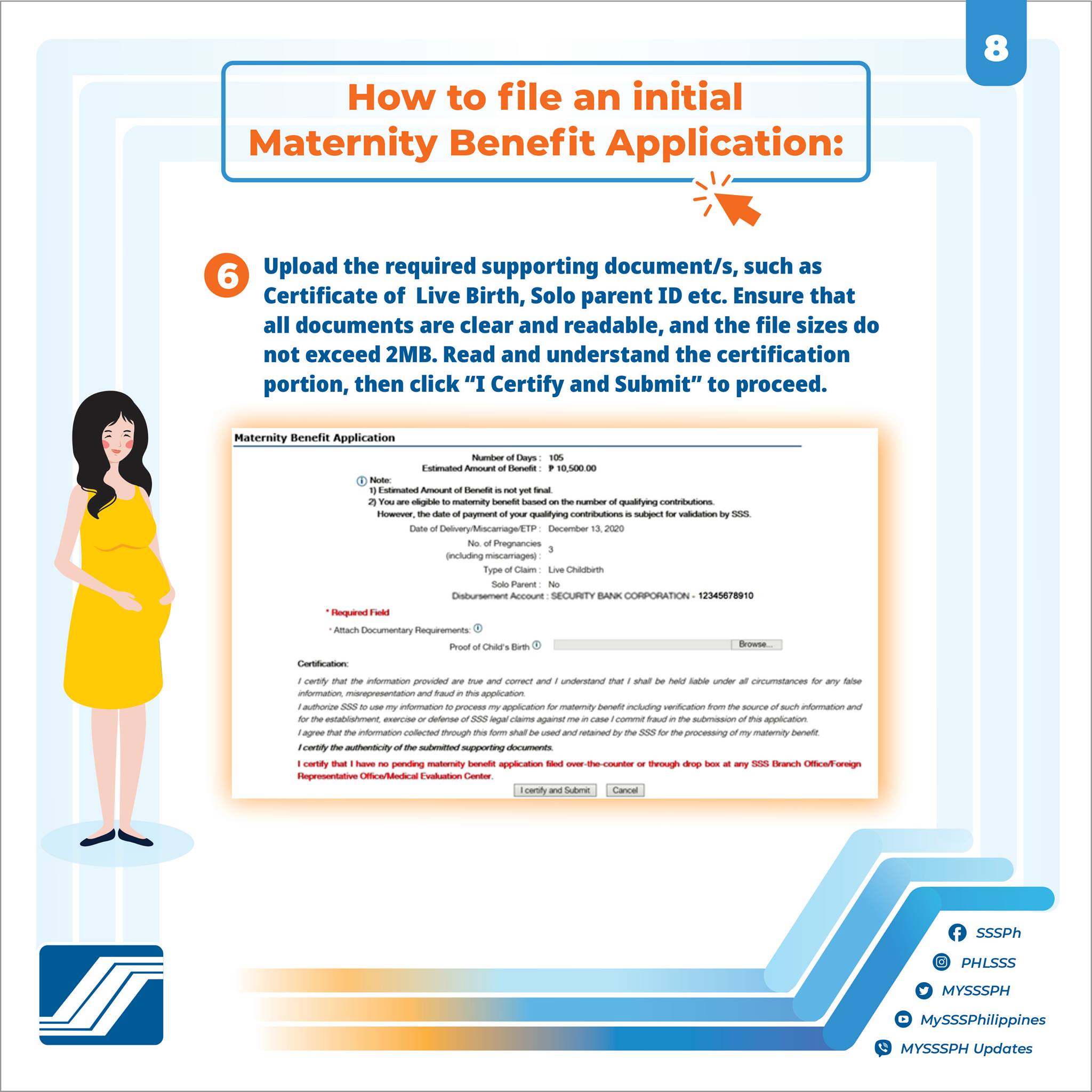 How to File for SSS Maternity Benefit (MAT2) in SSS Website for female ...