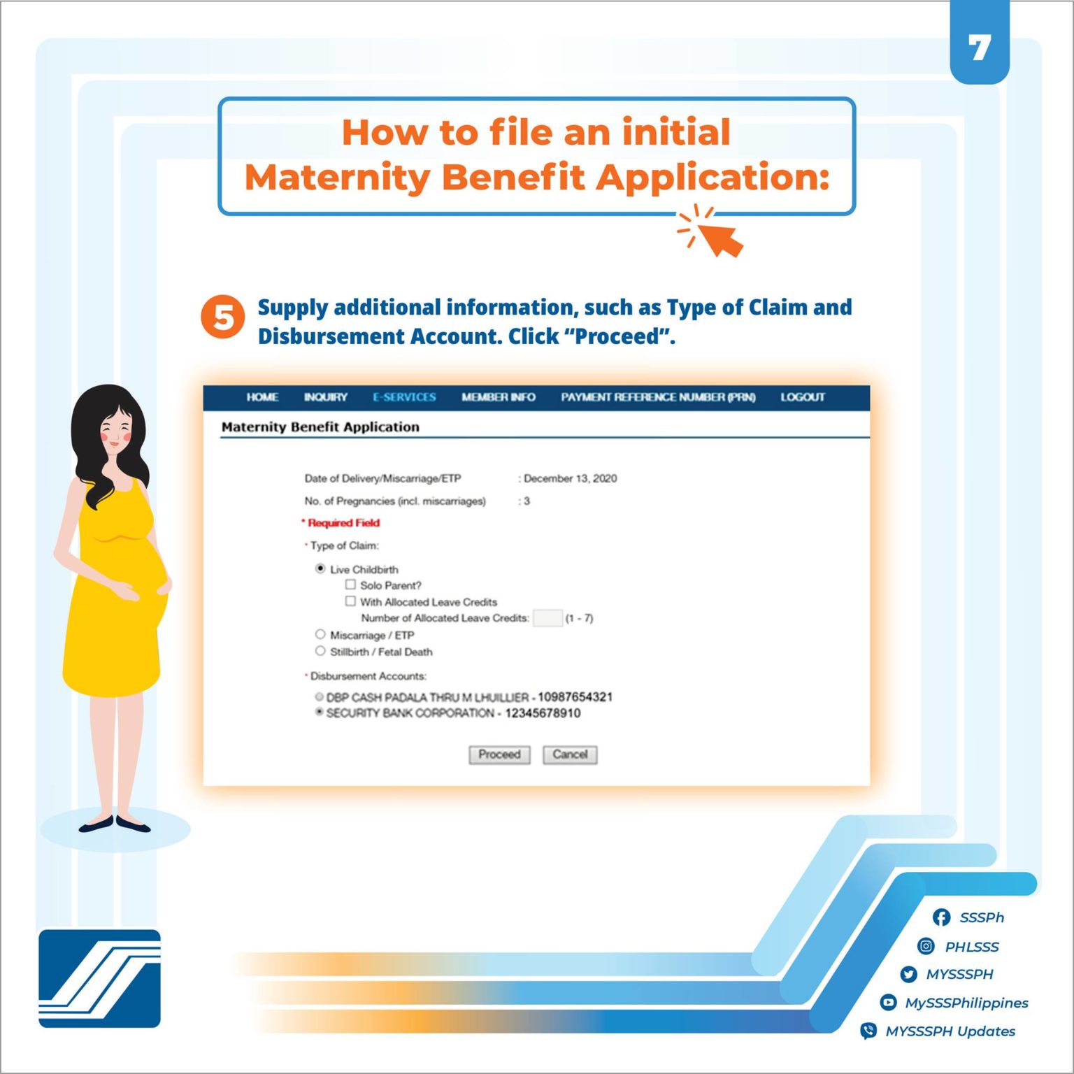 How to File for SSS Maternity Benefit (MAT2) in SSS Website for female ...